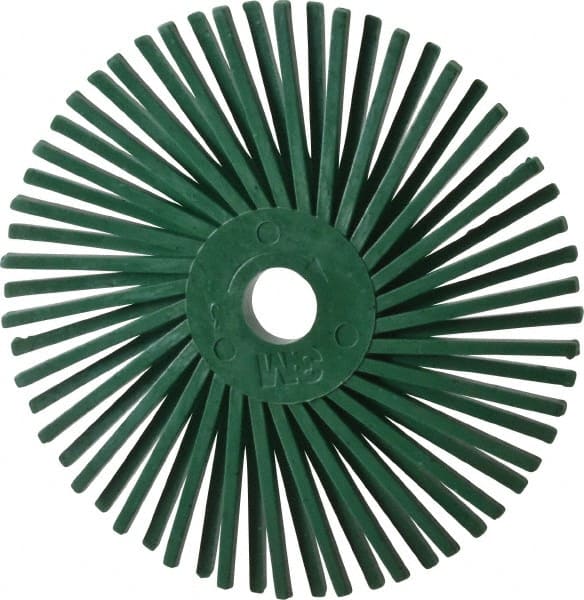 3M Radial Bristle Brush: Plain Arbor Connection, 3/8" Arbor Hole ...