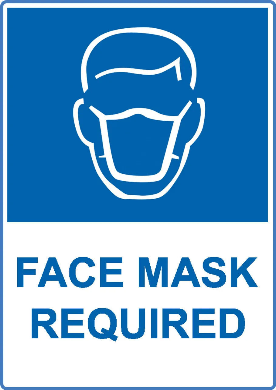 ZING Face Mask Required, 10x14 Plastic — Pelican Supply