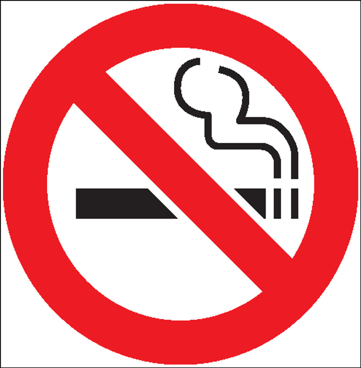 ZING No Smoking Symbol Only Decal, 4x4 2-PK — Pelican Supply