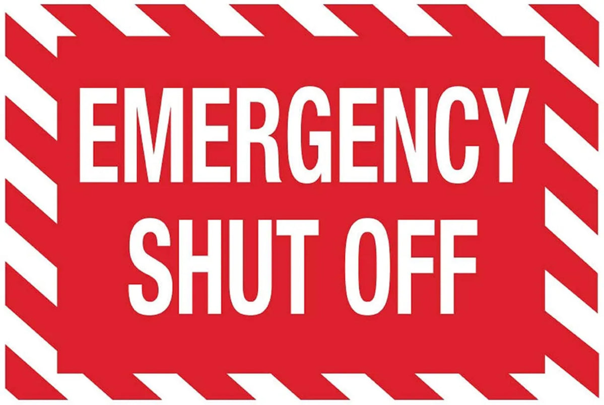 ZING EMERGENCY SHUT OFF, 7x10, Plastic — Pelican Supply