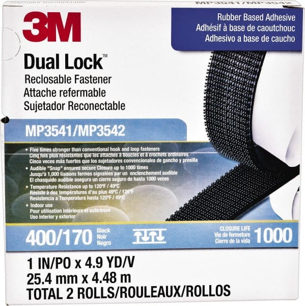 3M 1" x 5 Yd Adhesive Backed Dual Lock Hook & Loop Roll — Pelican Supply
