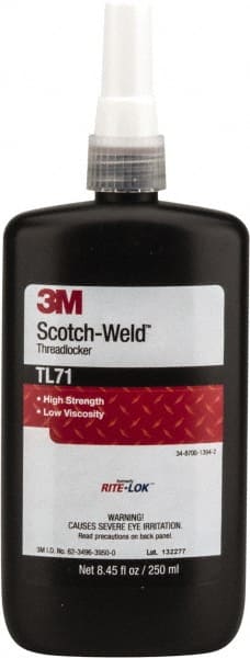 3M Threadlocker: Red, Liquid, 250 mL, Bottle — Pelican Supply