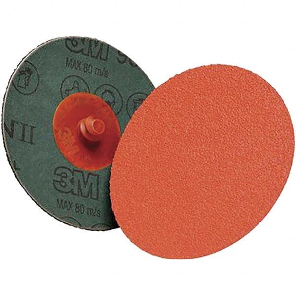 3M Quick-Change Disc: 3" Dia, 80 Grit, Ceramic, Coated — Pelican Supply