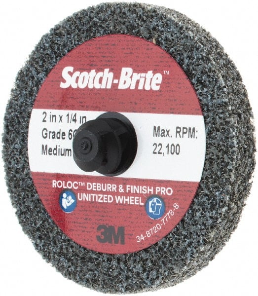 3M Deburring Wheel: 2" Dia, 1/4" Face Width, Density 6 N/A Precision S ...