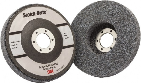 3M Deburring Discs; Disc Diameter (Inch): 4-1/2 ; Abrasive Material: C ...