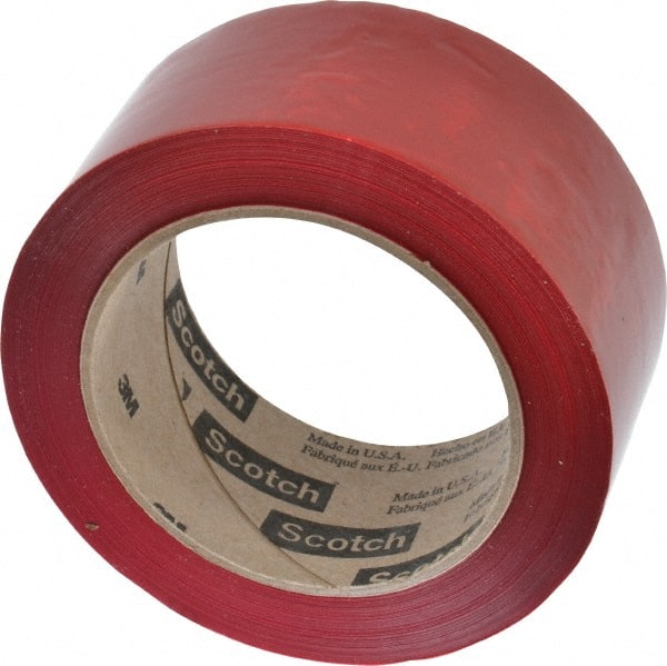 3M Packing Tape: 2" Wide, Red, Rubber Adhesive — Pelican Supply