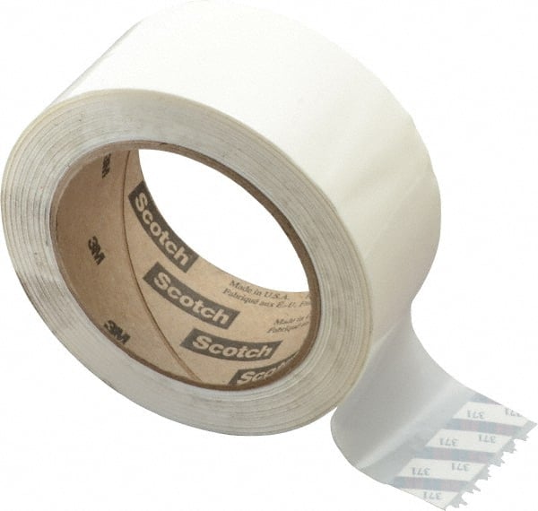 3M Packing Tape: 2" Wide, White, Rubber Adhesive — Pelican Supply