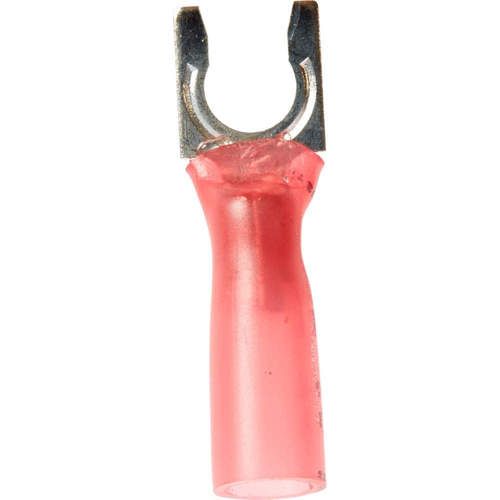 3M Locking Fork Terminal: Red, Partially Insulated, #10 Stud, Crimp ...