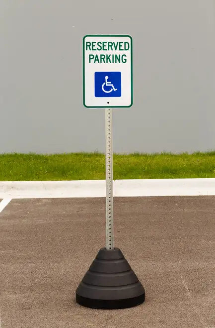 ZING Sign Base 72 lb Post & Resvd Pkg Handicp — Pelican Supply