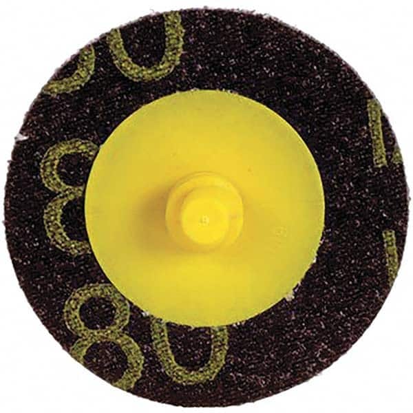 3M Quick-Change Disc: Roloc TR, 1-1/2" Disc Dia, 80 Grit, Aluminum Oxi ...