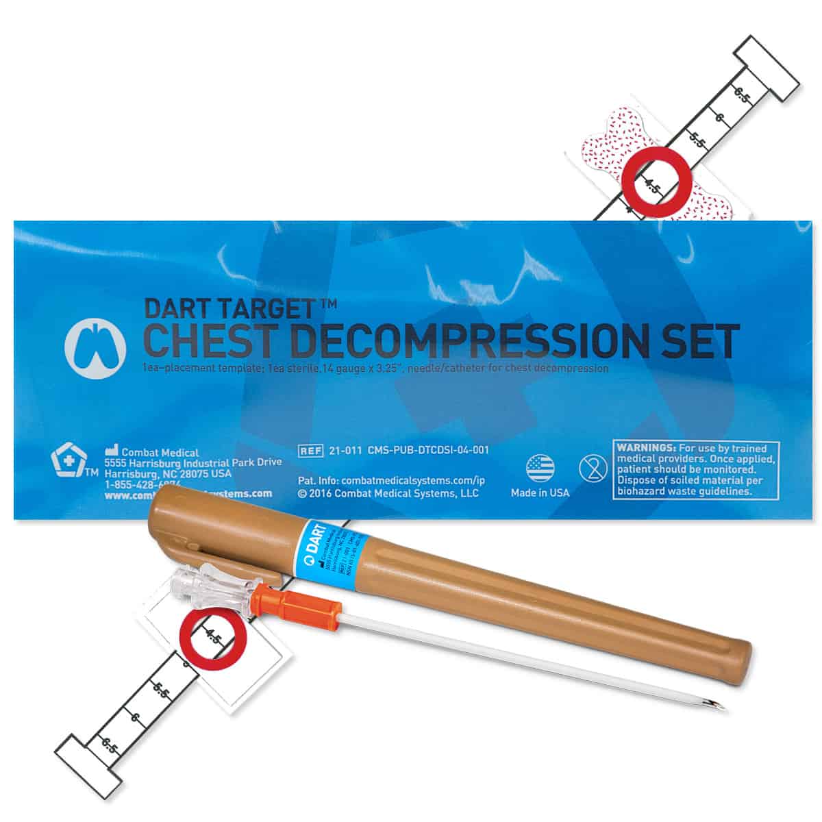 SAFEGUARD MEDICAL Dart Target Chest Decompression ST — Pelican Supply
