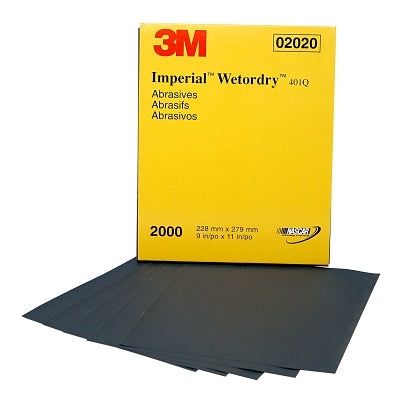 3M Abrasive Wetordry Paper Sheets, Silicon Carbide, 1200 Grit, 11 in L ...