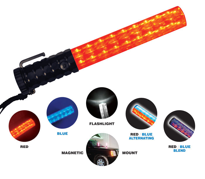 EMI - Emergency Medical Flashback Five Light Baton (Red/Blue) — Pelican ...